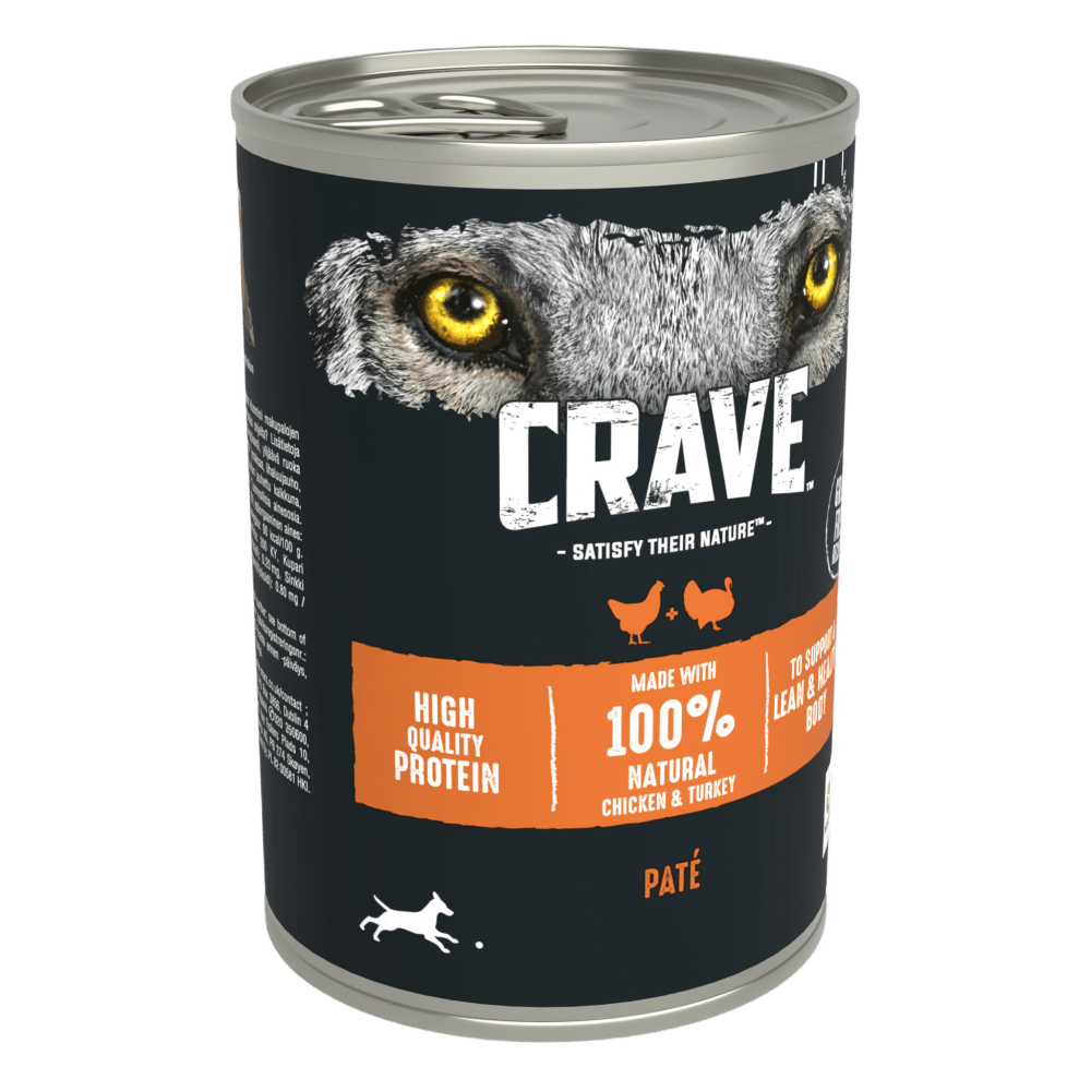 CRAVE™ Adult Wet Dog Food Can with Chicken & Turkey in Loaf 400g